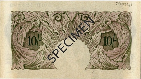 British 10 shillings Banknote (Emergency wartime issue) Issued 1940 ...