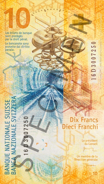 Swiss 10 Franc Banknote 9th Series Issued 2017 - We Buy All Currency
