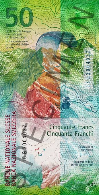 Swiss 50 Franc Banknote 9th Series Issued 2016 - We Buy All Currency